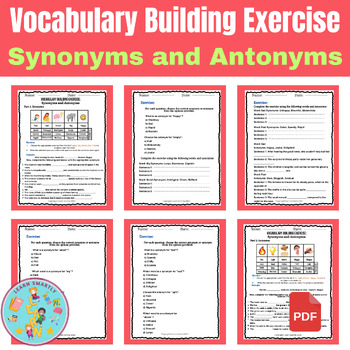 Vocabulary Building Exercise: Synonyms and Antonyms Activities | TeachShare