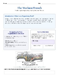 Understanding the Mariana Trench — Science | TeachShare