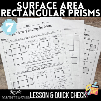 Lesson - 3D Geometry - Surface Area of Rectangular Prisms - Nets ...