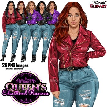 Adult Clipart, Woman Clipart, Woman in Jeans Clipart, Fashion Woman ...