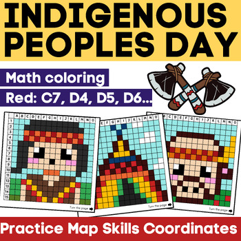 Native American heritage Month Coloring page Math activity Pixel Art ...