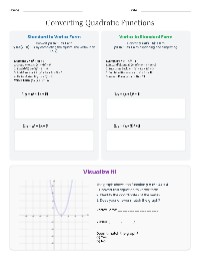 Converting Between Quadratic Forms — Quadratic Functions | TeachShare