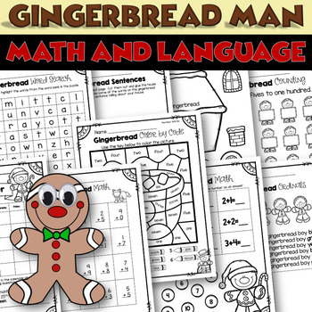 Gingerbread Man Worksheets - Christmas Math Language and Morning Work ...