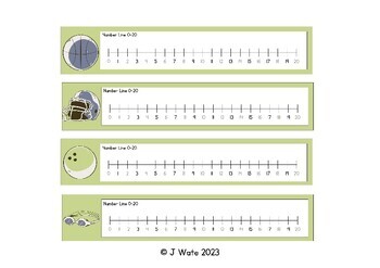 Printable Number Line 0 to 20 Desk Tags - Sports Themed Math Tool ...