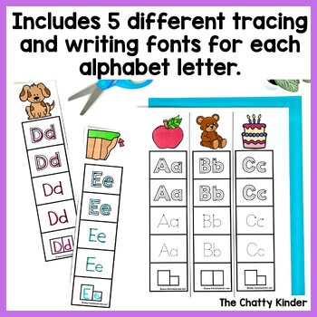 Tracing Alphabet Letters Activity Cards - Literacy Handwriting Practice ...