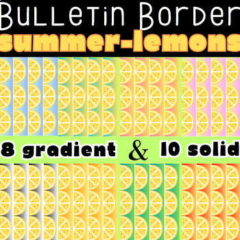 Summer Bulletin Border- Lemons Theme | TeachShare