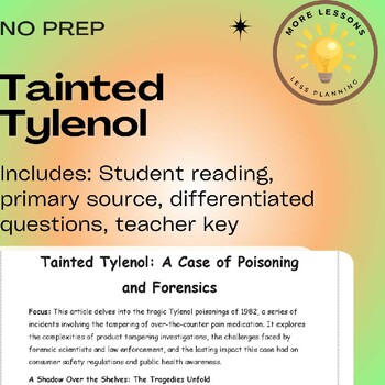Tainted Tylenol: True Crime Forensic Science Reading Comprehension ...