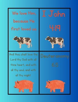 Farm Theme Bible Memory Verses Flash Cards NKJV | TeachShare