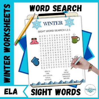 Winter Sight Word Search Puzzle Worksheets | TeachShare