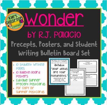 Wonder Precepts Student Writing Bulletin Board Set | TeachShare