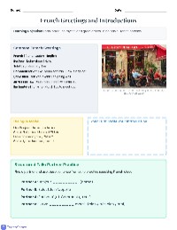 French Greetings and Introductions — French | TeachShare