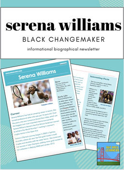 Serena Williams Biography Reading Comprehension Research- Women's ...