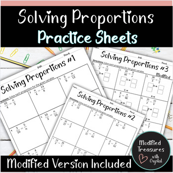 Solving Proportions Practice- Modified Algebra- Proportions Worksheets ...
