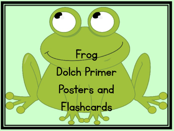 Frog Dolch Primer Sight Word Flashcards and Posters | TeachShare