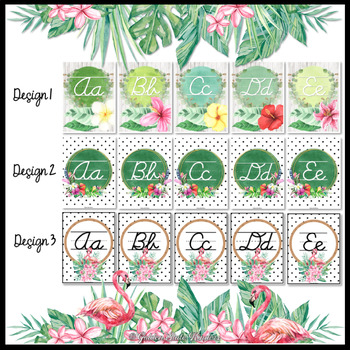 Tropical Classroom Decor Cursive Alphabet Posters | TeachShare