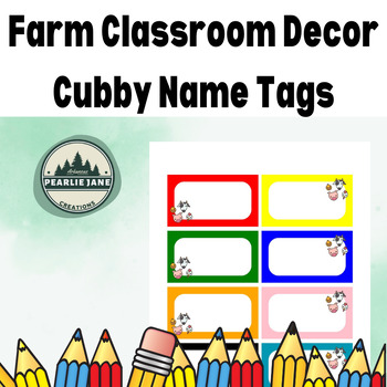 Farm Classroom Decor Cubby Name Tags | TeachShare