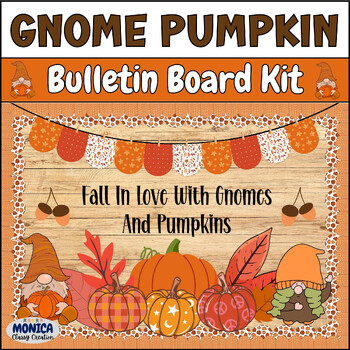 Gnome Fall Bulletin Board Kit Autumn Pumpkin Patch October Classroom ...