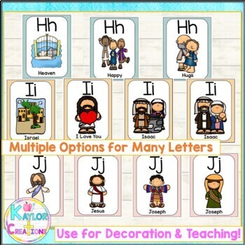 Bible Alphabet Posters Christian ABC Classroom Decor Bible Letter Boho ...
