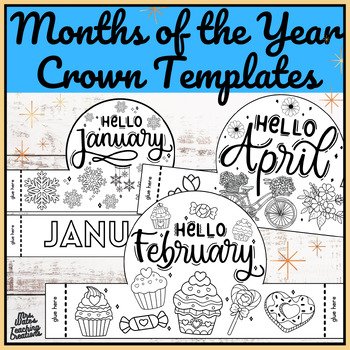 Months of the Year Crown & Back To School Headband Craft Templates ...