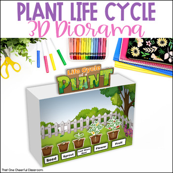 Plant Life Cycle Cut and Paste 3D Diorama Science Project Pop Up Craft ...