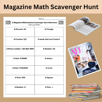 Magazine Math Scavenger Hunt | TeachShare