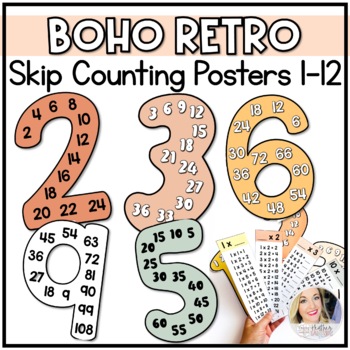 Number multiples posters - multiplication facts number posters - skip ...