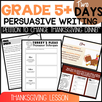 Thanksgiving Persuasive Writing Activity Rhetoric Grade 5-7 Ethos ...