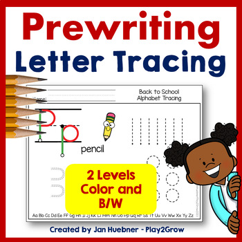 Fine Motor PREWRITING ALPHABET Strokes Tracing Lines and Shapes NO PREP ...