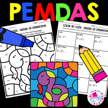 Order of Operations Color by Number Activity Worksheets Coloring Pages ...