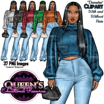 Adult Clipart, African American Woman Clipart, Woman Clipart, Fashion ...