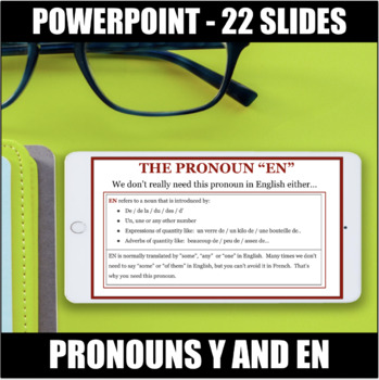French Pronouns Y and EN Ready to Use Printable Lesson Exercises ...