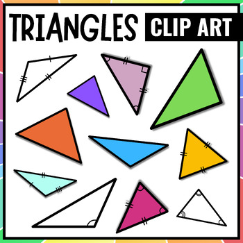 ️ Triangles Clip Art Geometry Clipart Types of Triangles Math 2D Shapes ...
