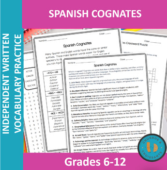 Spanish Cognates Lesson Notes, Fun Facts, Activities Practice ...