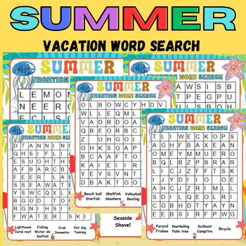 Summer Vacation Word Search - Summer Word Search Puzzle | TeachShare
