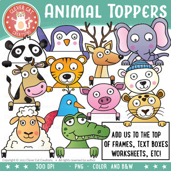 Animals Toppers Clipart - Set 2 | TeachShare