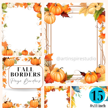 Fall Borders and Frames Clipart Autumn Leaves, Pumpkin Page | TeachShare