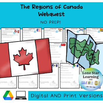 World Cultures The Regions of Canada Webquest and Choice Board - NO PREP! | TeachShare