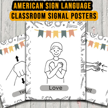 ASL Classroom Signal Posters for Seamless Communication | TeachShare