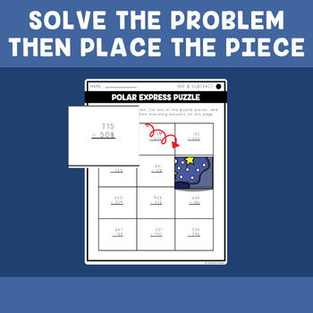 FREE Polar Express Day Math Puzzle | Christmas Math Activity | Polar ...