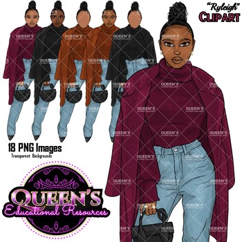 Woman Clipart | African American Woman | Lady Clipart | Girl Clipart ...