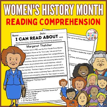 Margaret Thatcher Reading Comprehension / Women's History Month ...