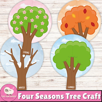 Four Seasons Tree Craft | 4 Seasons Coloring 3D Tree, Printable Seasons ...