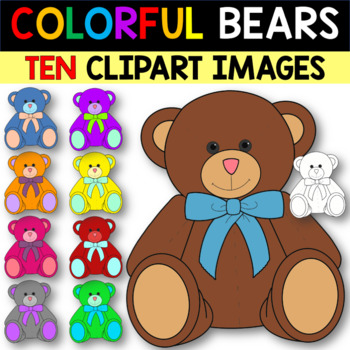 Colorful TEDDY BEARS Clip Art | TeachShare