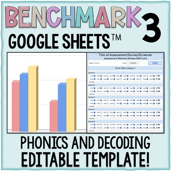 Decodable Words Editable Benchmark 3 Assessment in Google Sheets ...