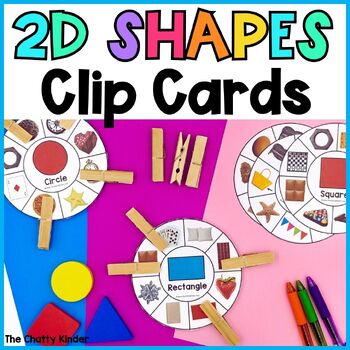 2D Shapes Clip Cards Activity for Kindergarten - With Real Photos ...