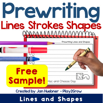 Fine Motor PREWRITING Tracing Lines Strokes Shapes Worksheets FREE ...