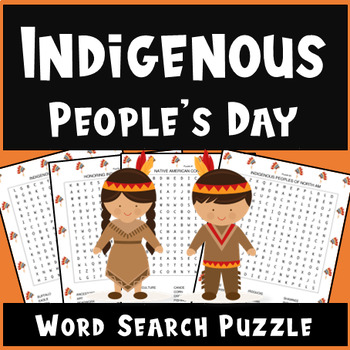 Indigenous Peoples' Day Word Search Puzzle | Celebrate Indigenous ...