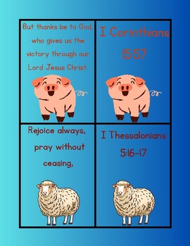 Farm Theme Bible Memory Verses Flash Cards NKJV | TeachShare