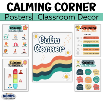 Calm Down Corner Posters Feelings Thermometer Calming Strategies ...