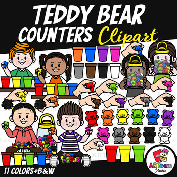 Teddy Bear Counters Clip Art- Math Manipulatives Clip Art for Math ...
